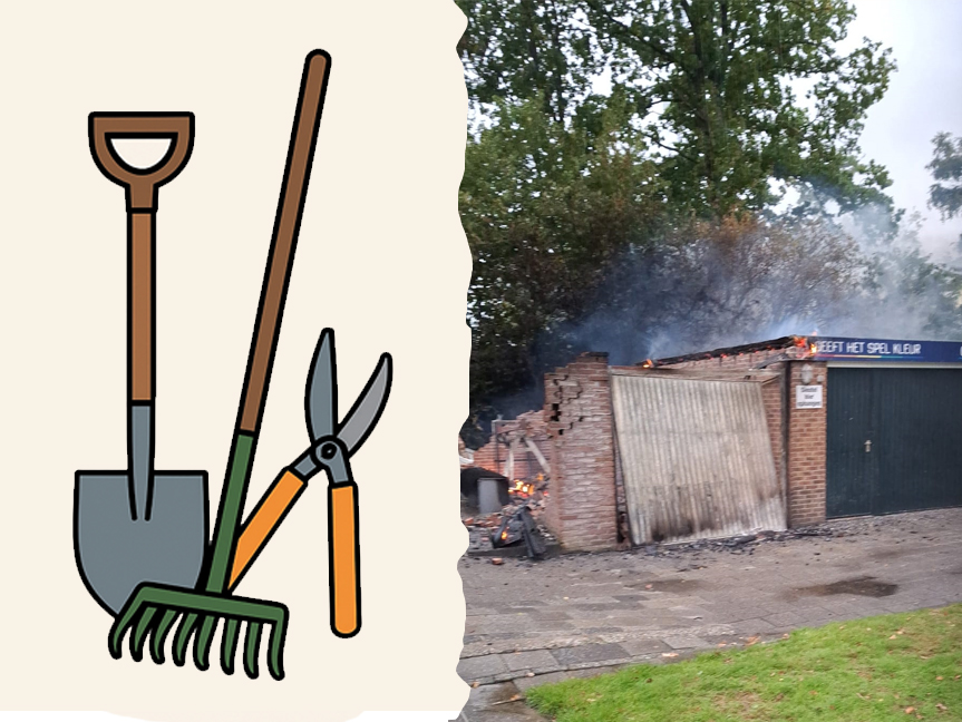 Hulp gevraagd na brand – gereedschap gezocht | K.V. SCO